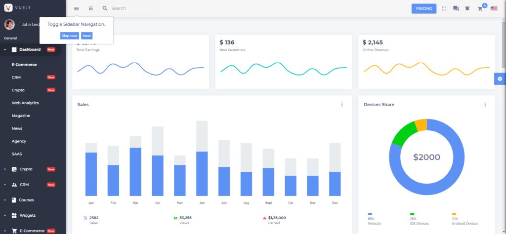Top 10 Best Vuejs Admin Dashboards In 2021 