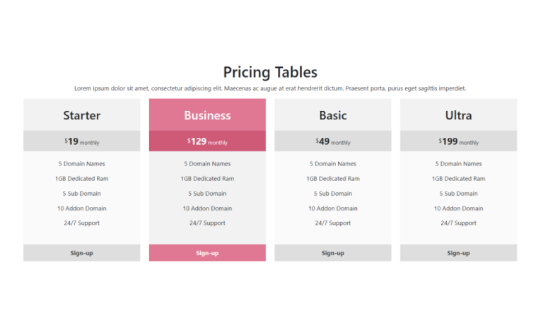 21+ Free Bootstrap Pricing Table Examples to Use in 2025
